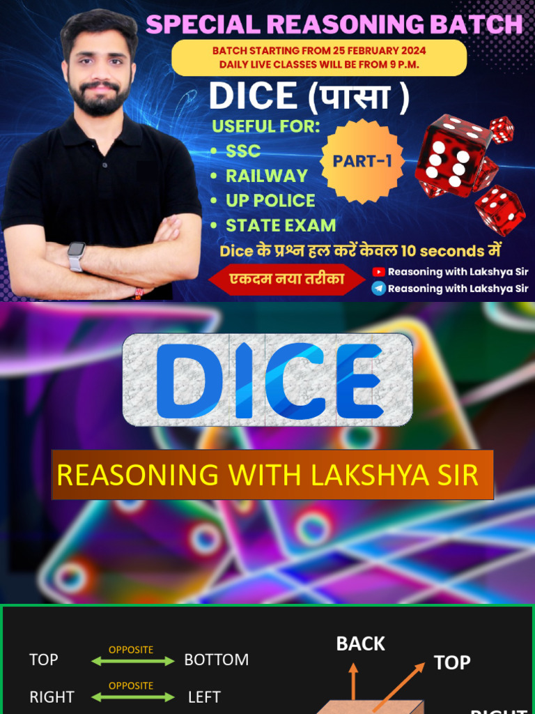Understanding Dice Opposites and Patterns | PDF