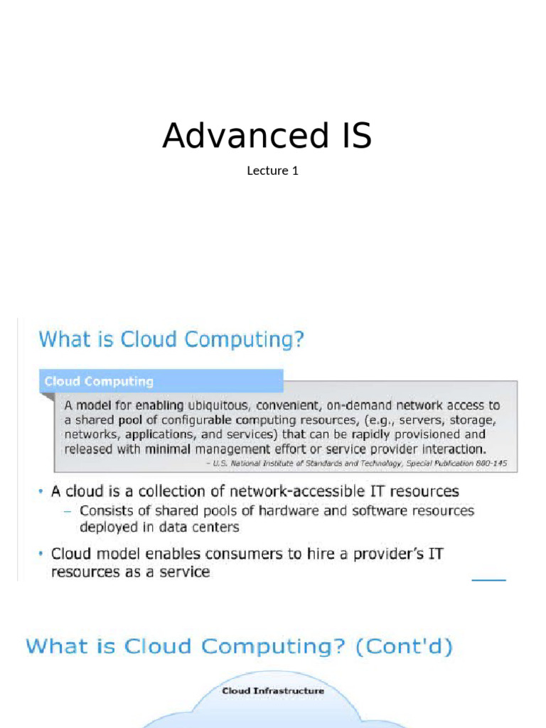 Advanced IS | PDF | Business | Computers