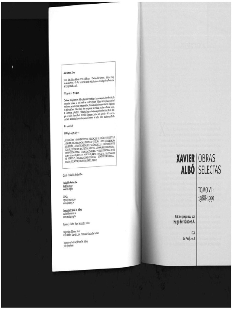 Xavier Albo y William Carter La Comunidad Aymara Un Mini Estado en ...