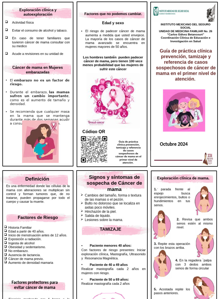 Triptico CA Mama Rob26pptx | PDF | Cáncer de mama | Cáncer