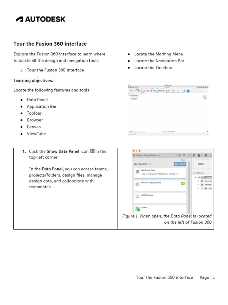 Fusion 360 Interface Overview Guide | PDF | Graphical User Interfaces ...