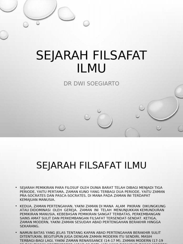 1 03 FILSAFAT Sejarah Perkembangan Ilmu Filsafat | PDF