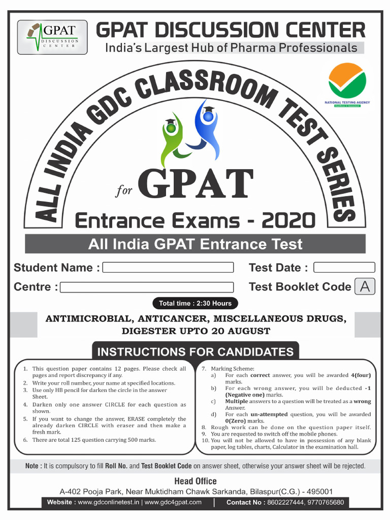 gpat test | PDF | Vaccines | Chemotherapy