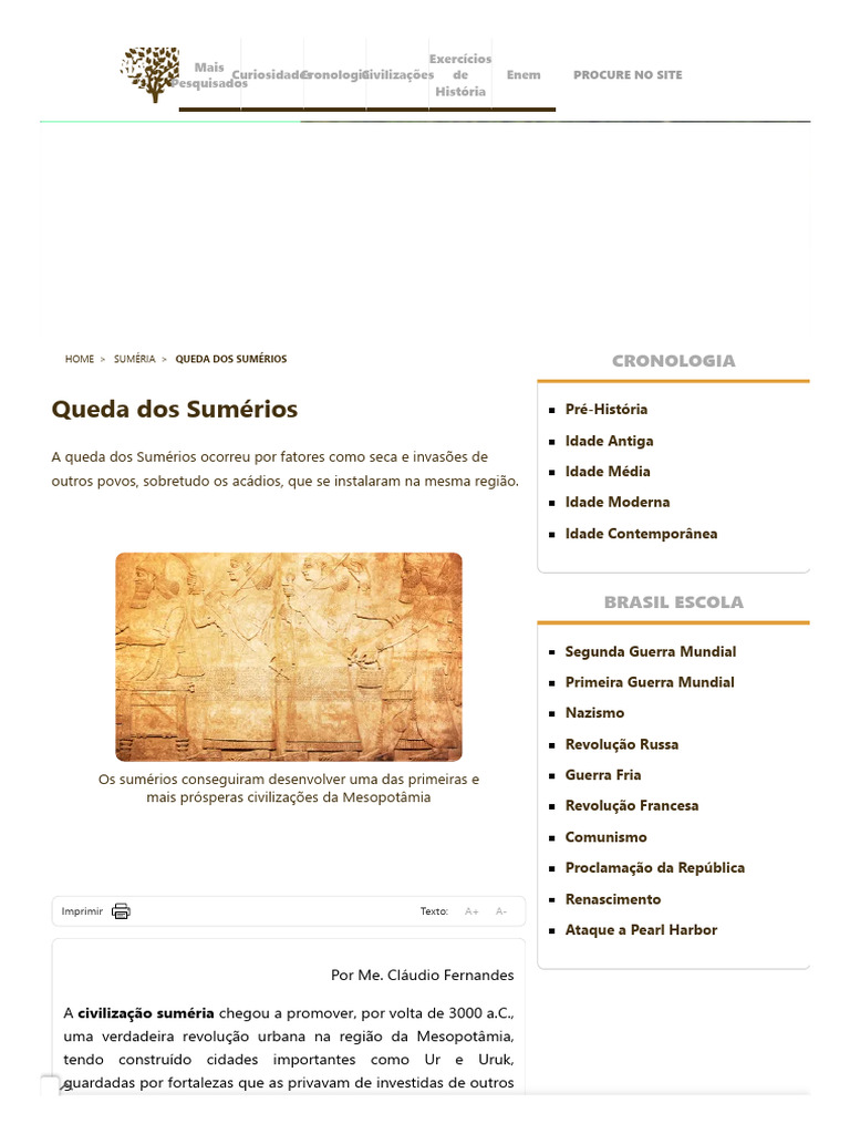 Queda dos Sumérios: Seca e Invasões | PDF | Suméria | Mesopotâmia