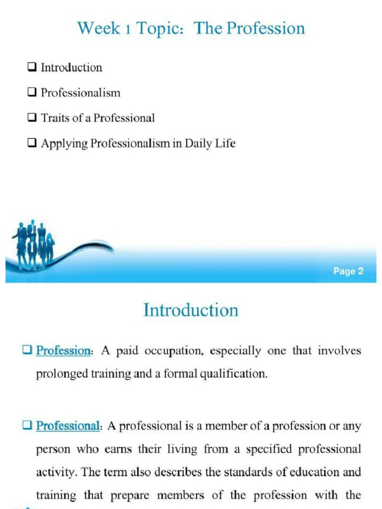 Proff. Practice Intro | PDF