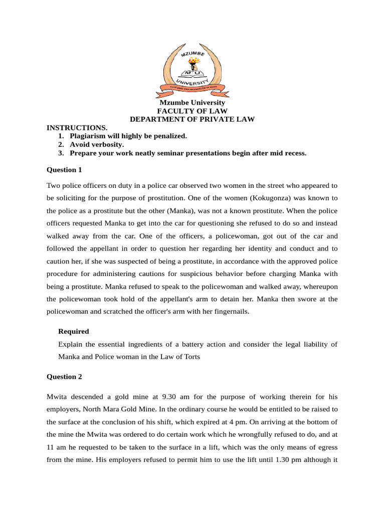 Group Assignment | PDF | Duty Of Care | Negligence Group Assignment | PDF | Duty Of Care | Negligence