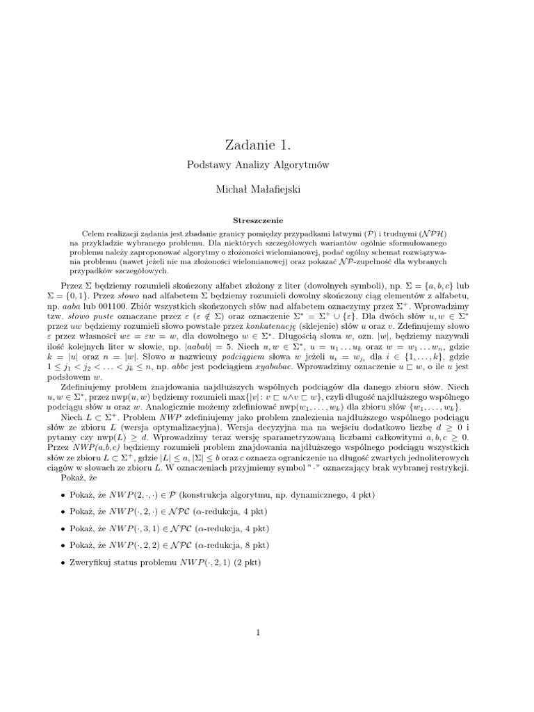 Zadanie 1 | PDF