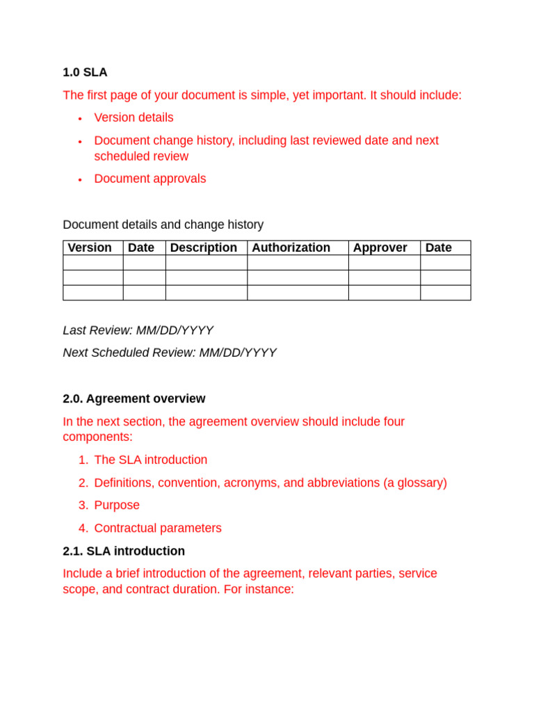 Itservm Sla | PDF | Service Level Agreement | Performance Indicator