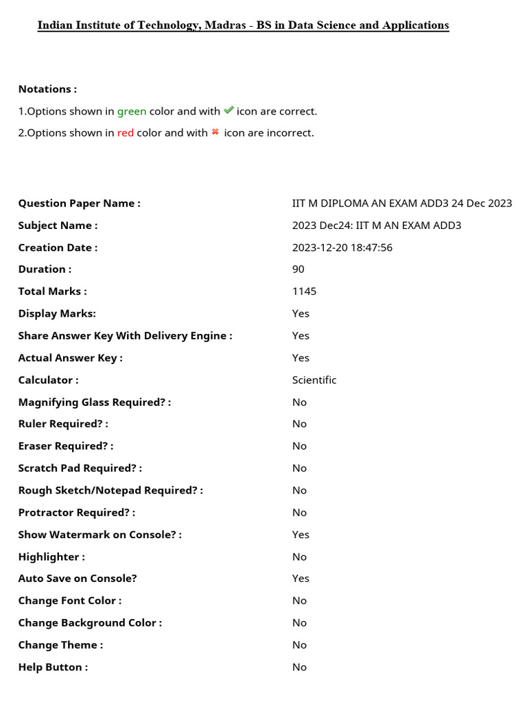 Pdsa Sept 23 An End Term Solved Pyq | PDF | Multiple Choice