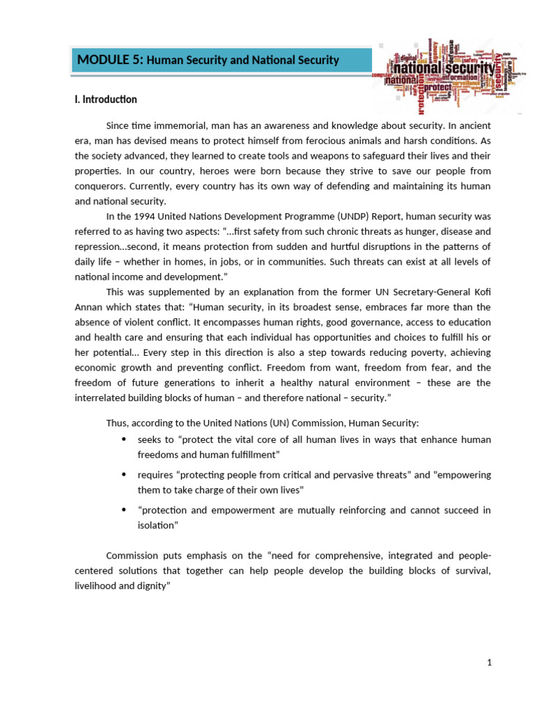 Common Module 5 National Security | PDF | National Security | Securities