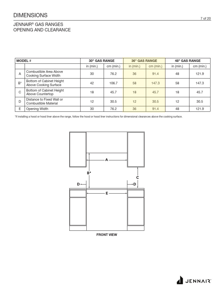 Jenn-Air - JGRP436HM - 36 Inch Range | PDF | Length