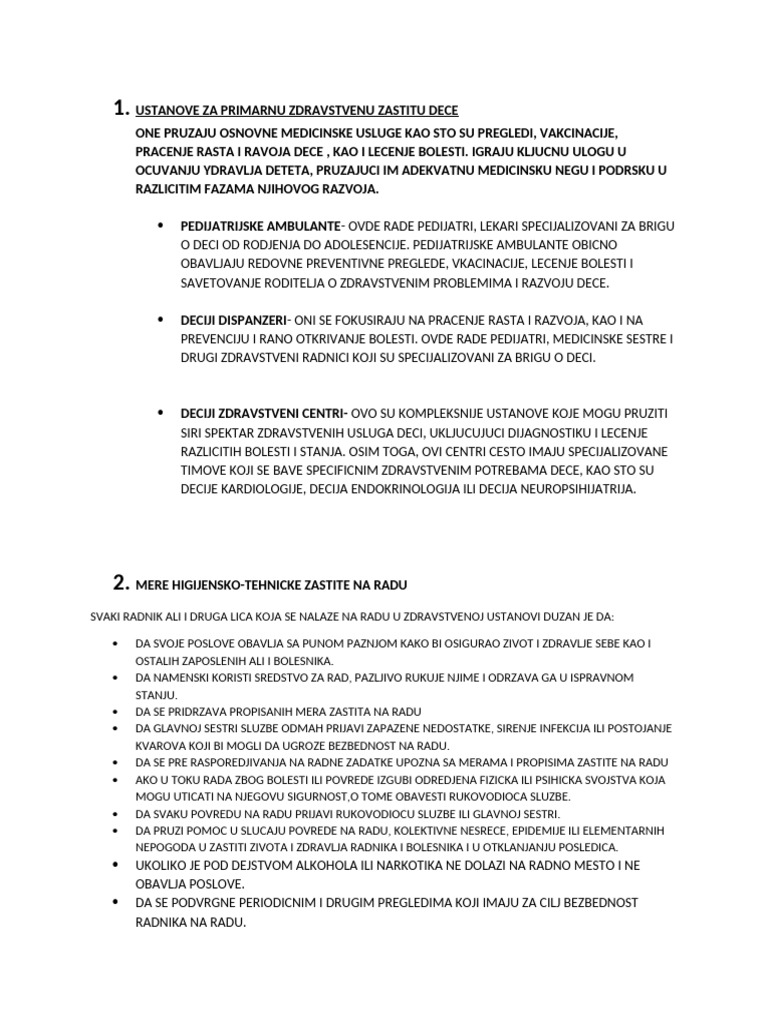 Zdravstvena Nega 1 - Ispitna Pitanja | PDF