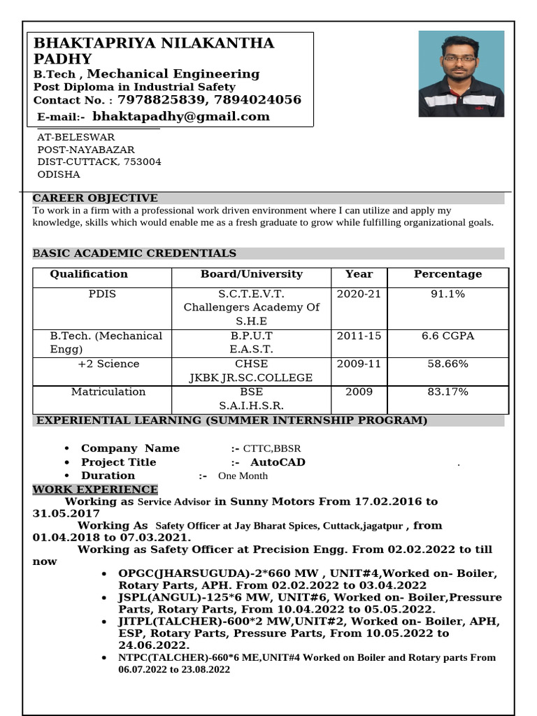 Bhaktapriya Resume | PDF
