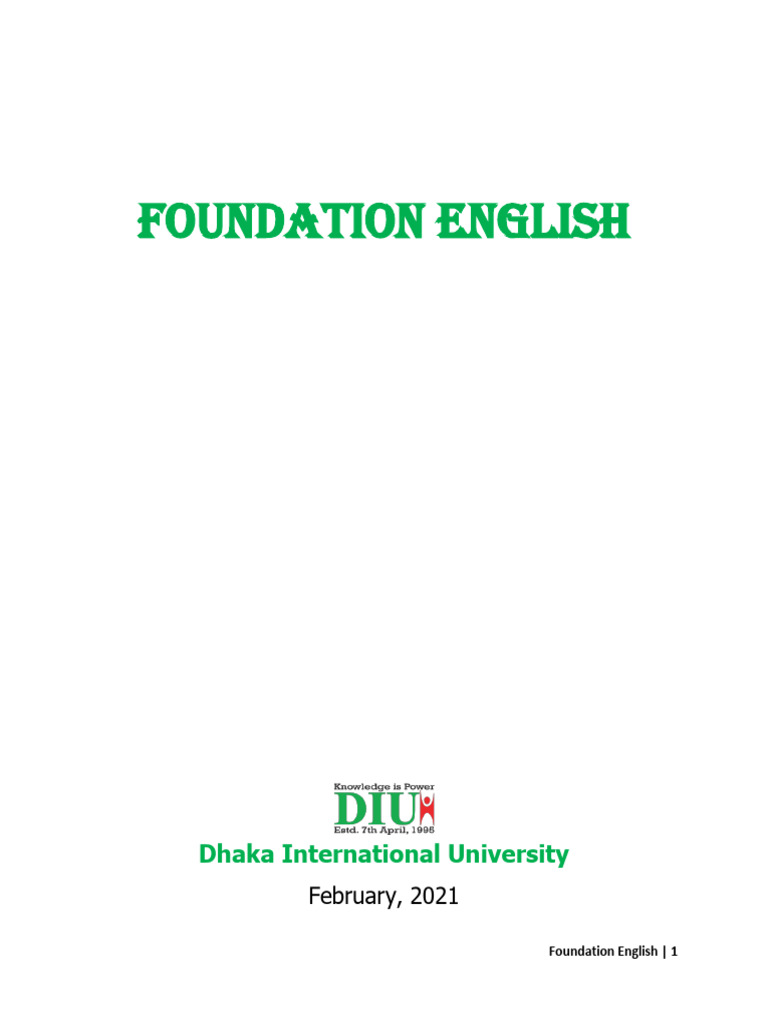 A Guide To Foundation English | PDF | Paragraph | Linguistics