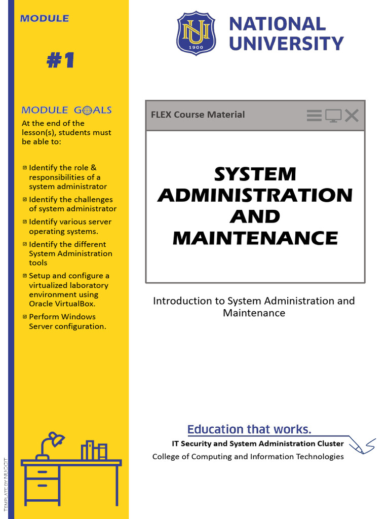 Module 1 Introduction To System Administration And Maintenance Pdf Operating System 3931