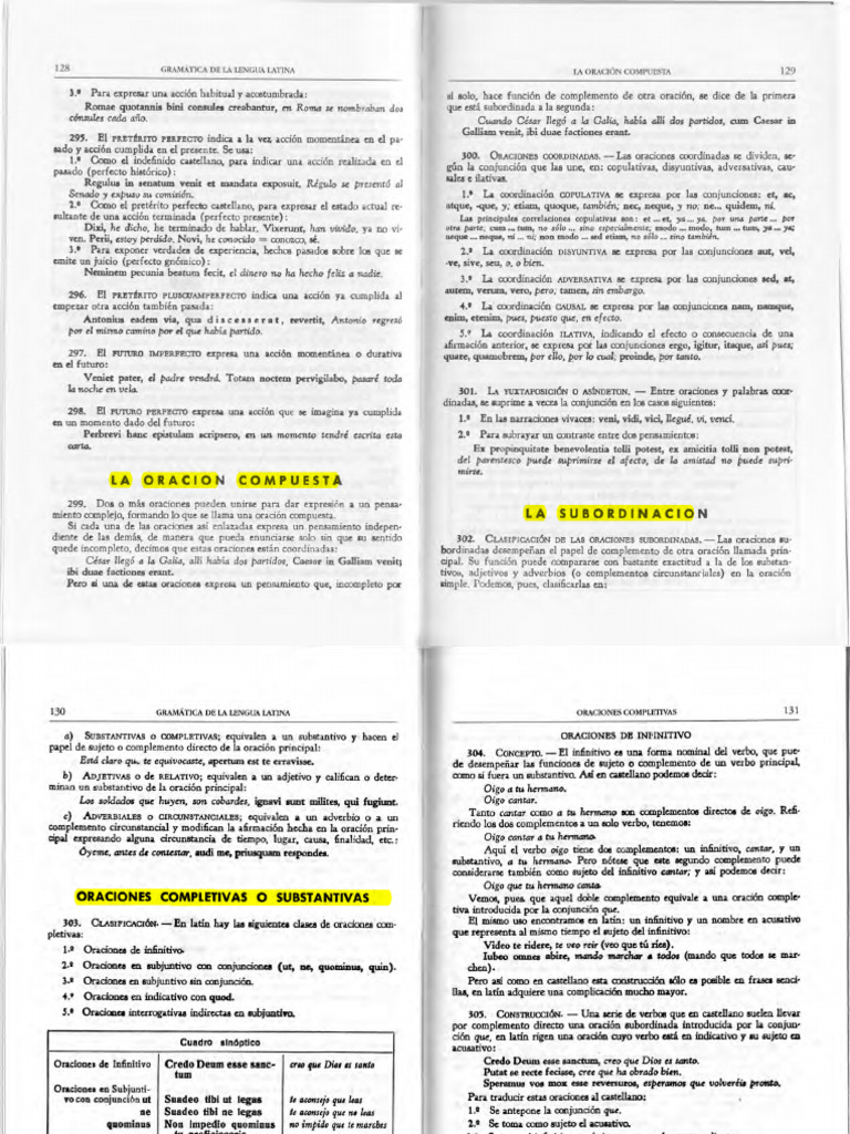 La Oración Compuesta. Coordinación y Subordinación. La Consecutio ...