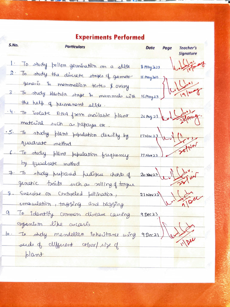Biology Practical File | PDF