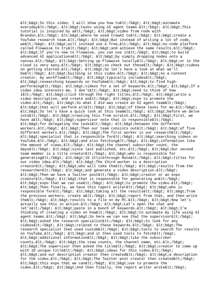 How I Automated My Workflow With Ai Agent Teams No Code Pdf Computer File Directory