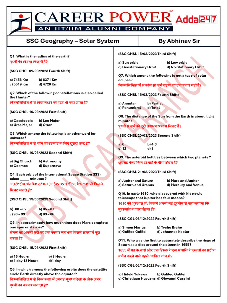Solar System and Its Planet | PDF