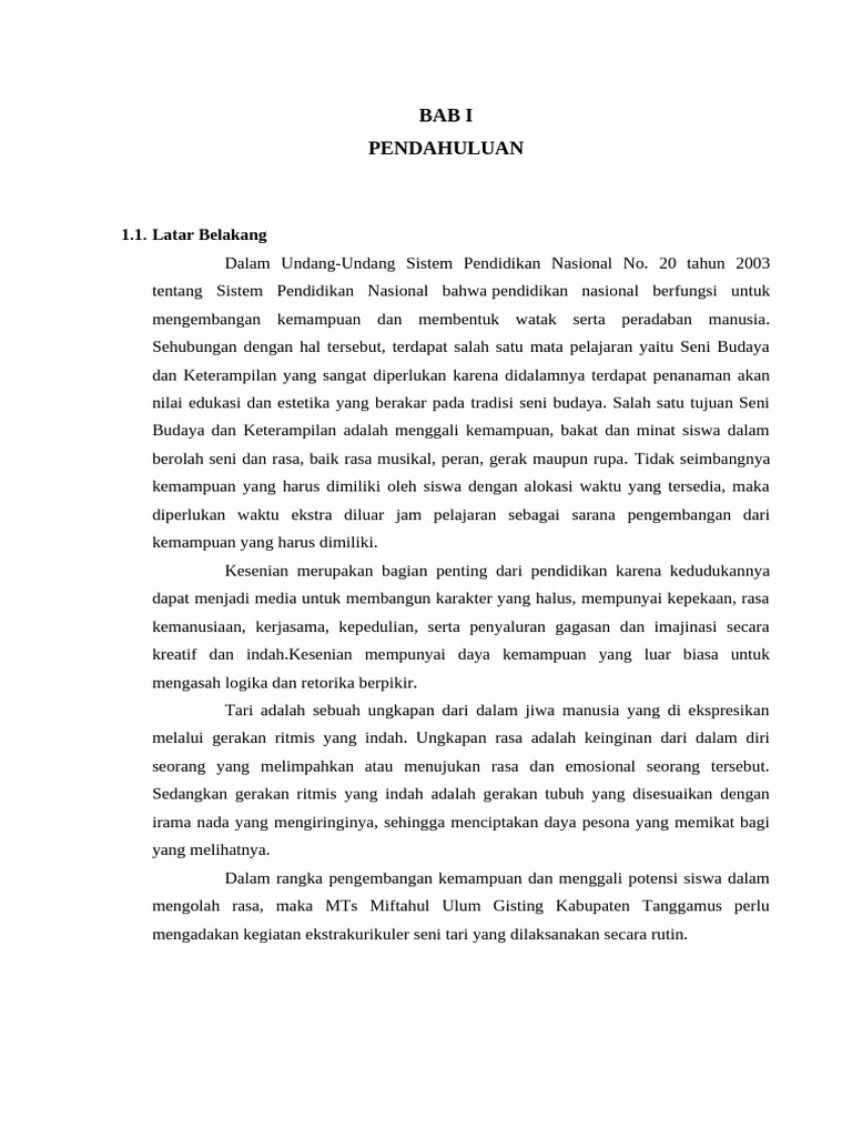 Program Kerja Ekskul Tari 2024 | PDF