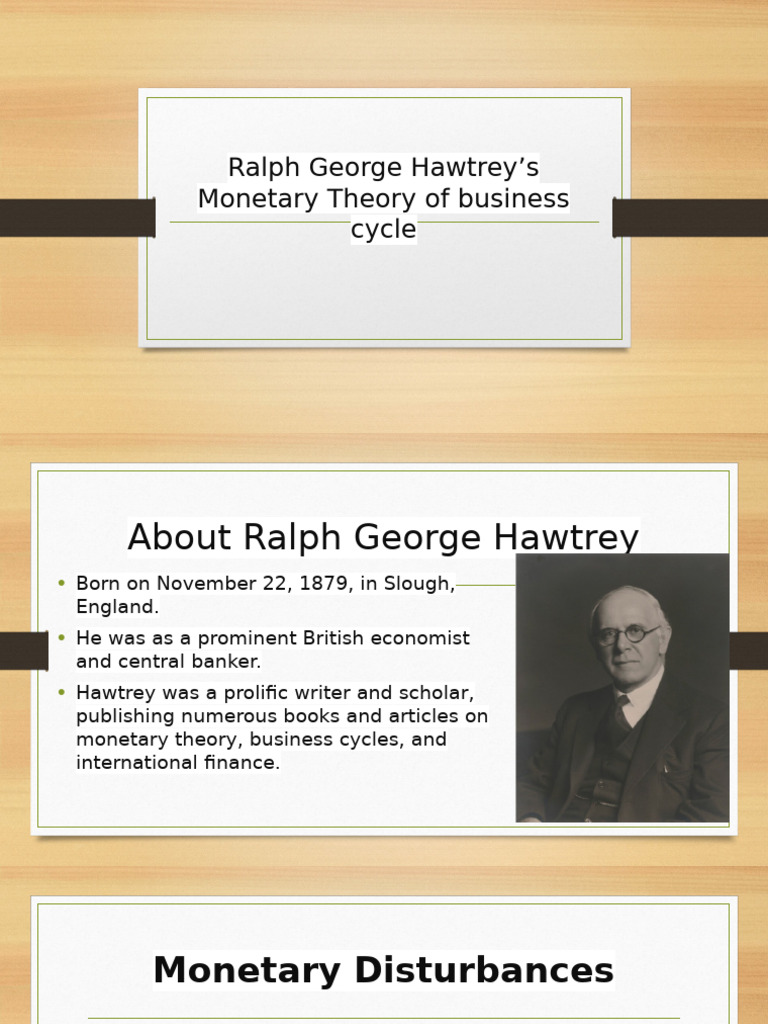 Ralph George Hawtrey's Monetary Theory of Business Cycle | PDF | Politics