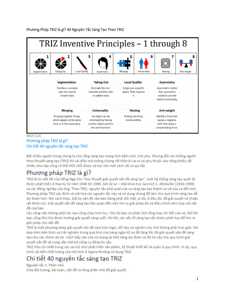 40 Phuong Phap TRIZ | PDF