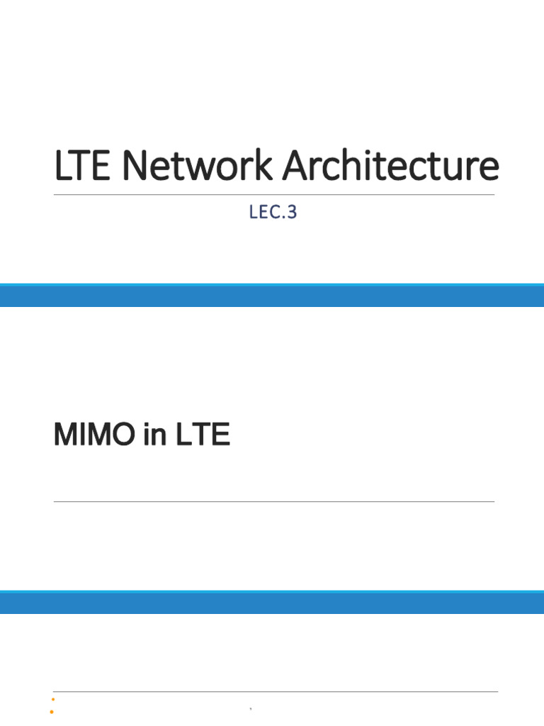 Understanding MIMO in LTE Networks | PDF | Mimo | Computer Network