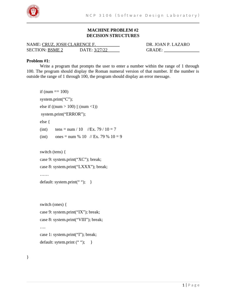 Java Programs for Decision Structures | PDF | Computer Engineering | Software