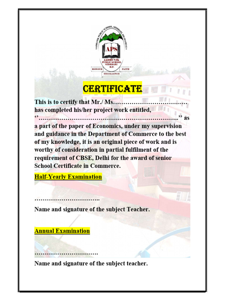 Project Report in Economics for CBSE | PDF | Career & Growth | Business