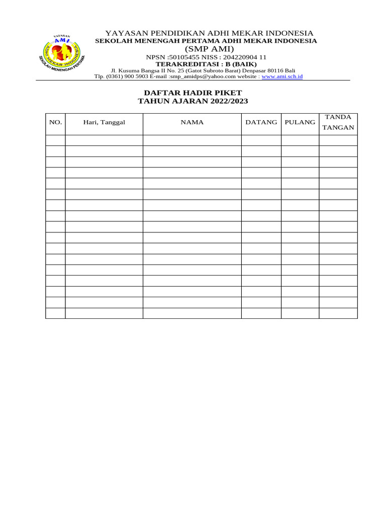 Absen Manual 2021 | PDF