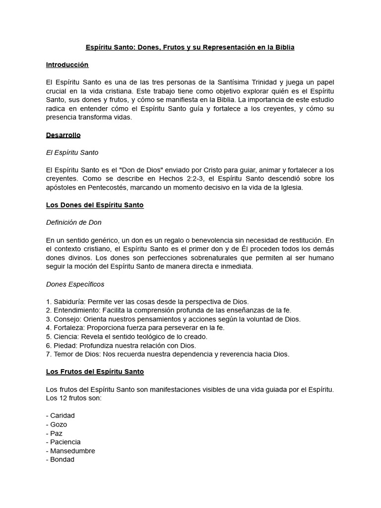 Cate Ques Is | PDF | espíritu Santo | Fruto Del Espiritu Santo