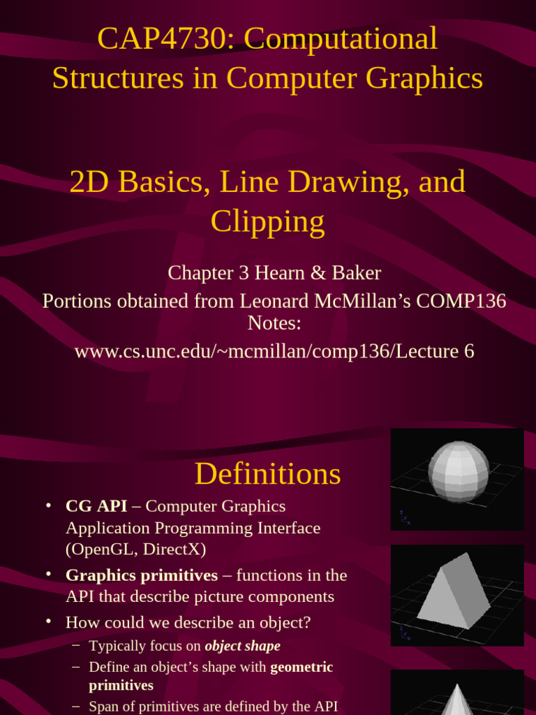 Primitives | PDF | 2 D Computer Graphics | Cartesian Coordinate System