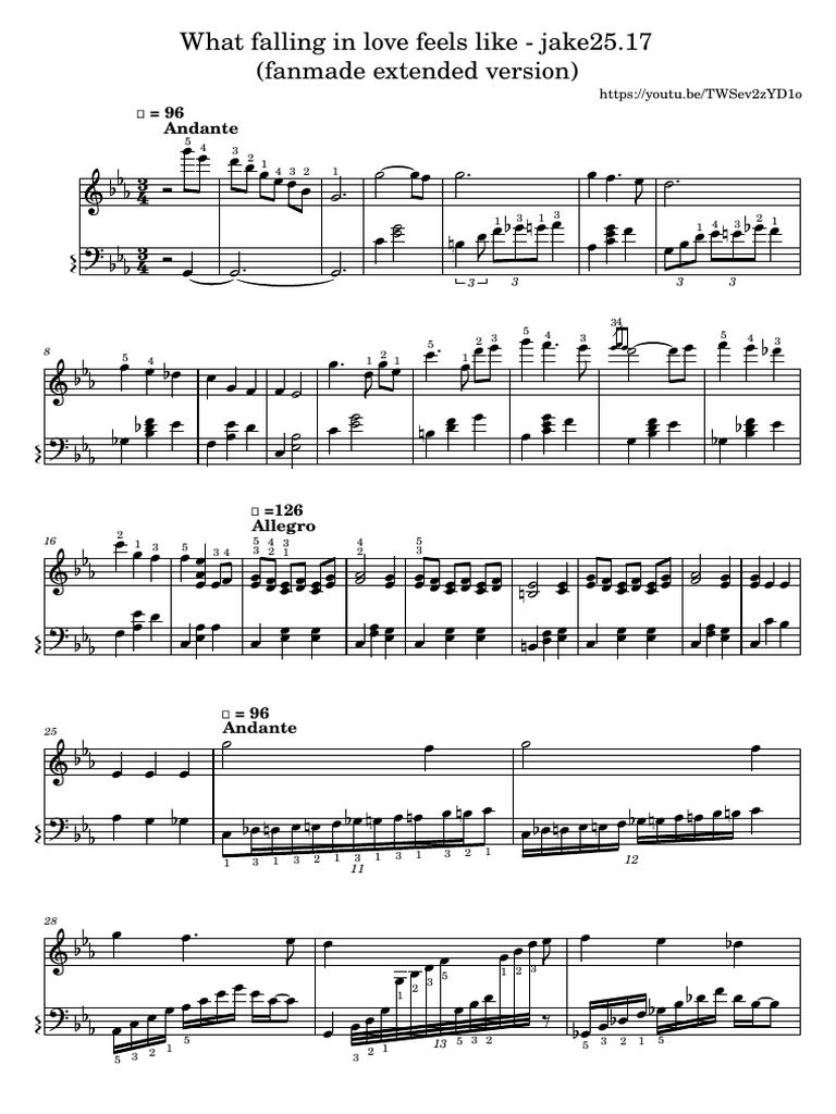 What Falling in Love Feels Like Jake Fanmade Extended Version | PDF | Musical Forms | Musical ...