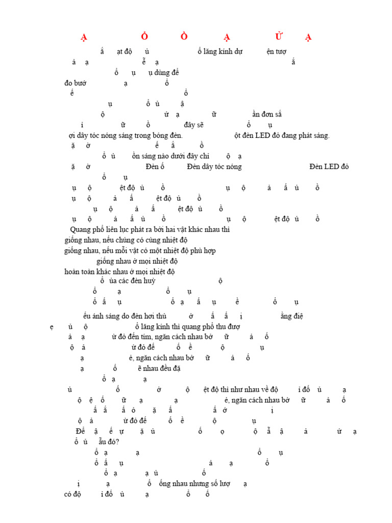 Các Lo I Quang PH - Tia H NG Ngo I Và Tia T Ngo I - Tia X: A. B. C. D | PDF