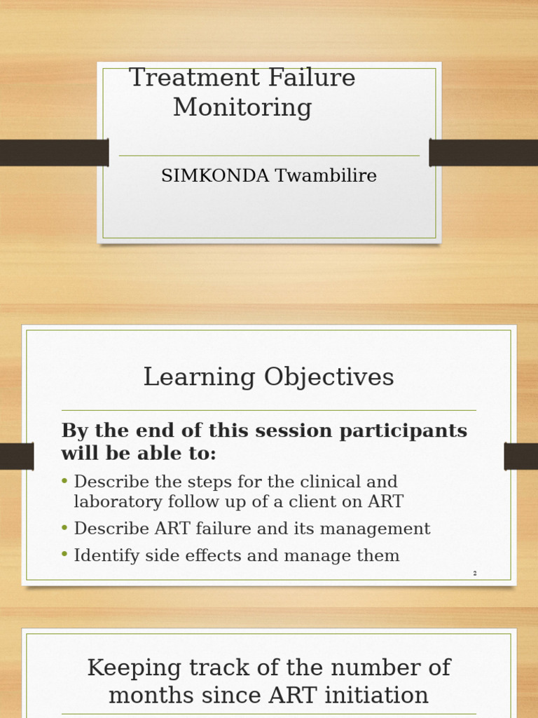 Treatment Failure Monitoring | PDF | Management Of Hiv/Aids | Hiv