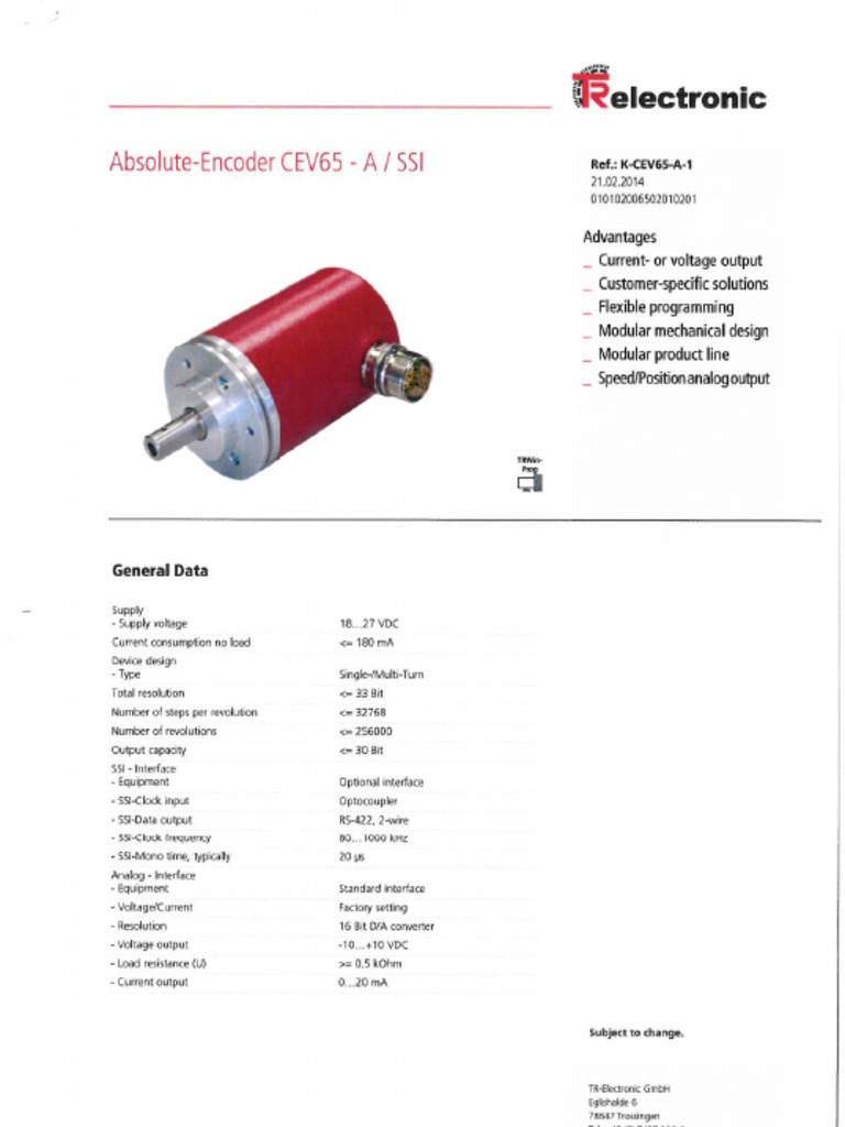 Absolute Encoder | PDF