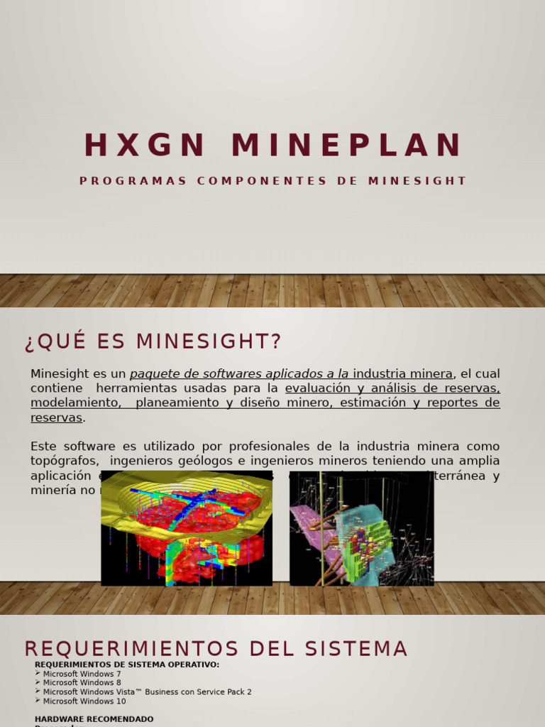 Componentes de Minesight | PDF | Minería | Planificación