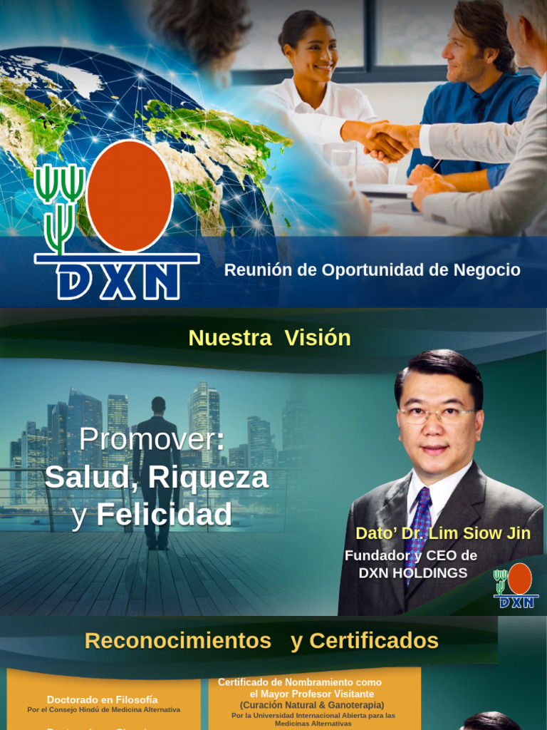 Oportunidad de Negocio con DXN | PDF | Salud y bienestar | Estilo de vida