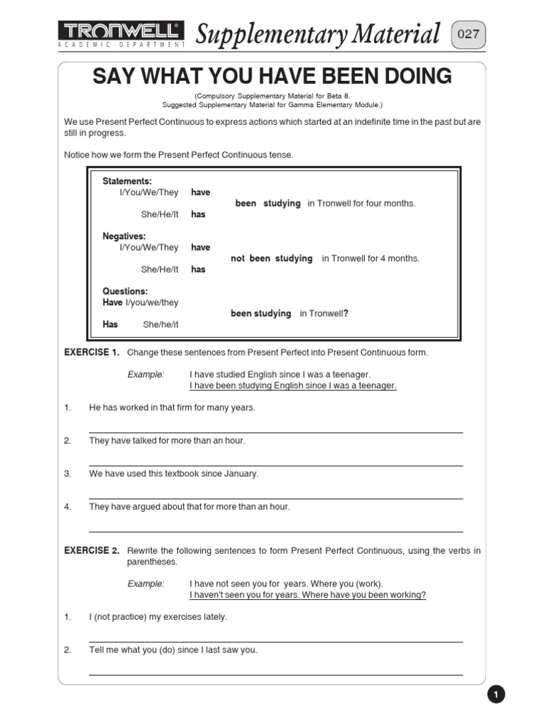 027 | PDF | Perfect (Grammar) | Language Mechanics