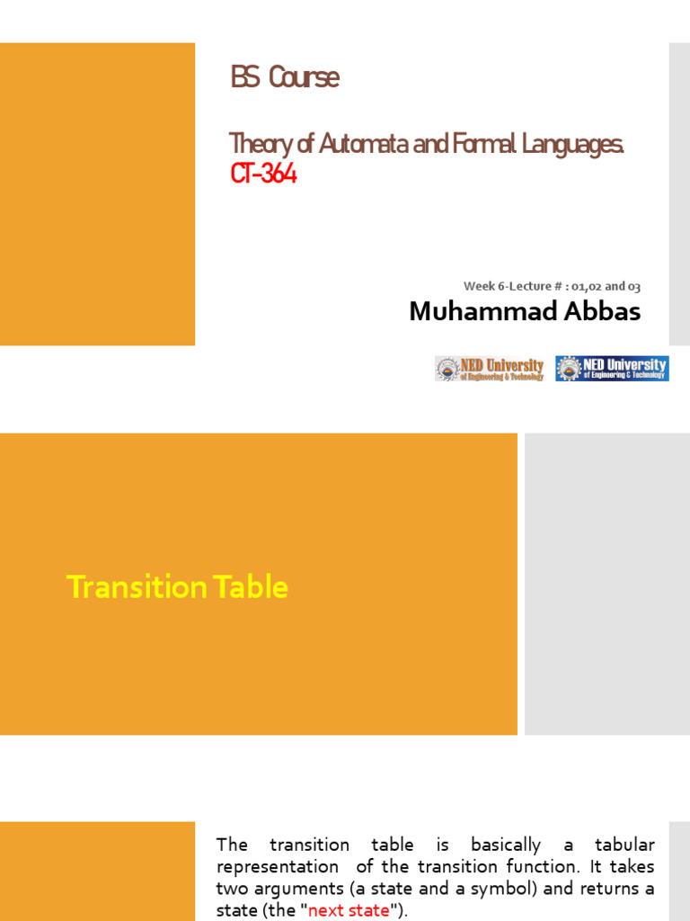 Slide#03 week #6 - TAFL | PDF | Theory Of Computation | Models Of Computation