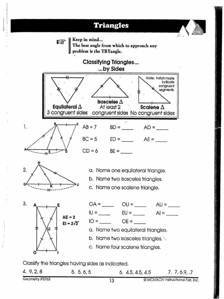Classifying Triangles | PDF