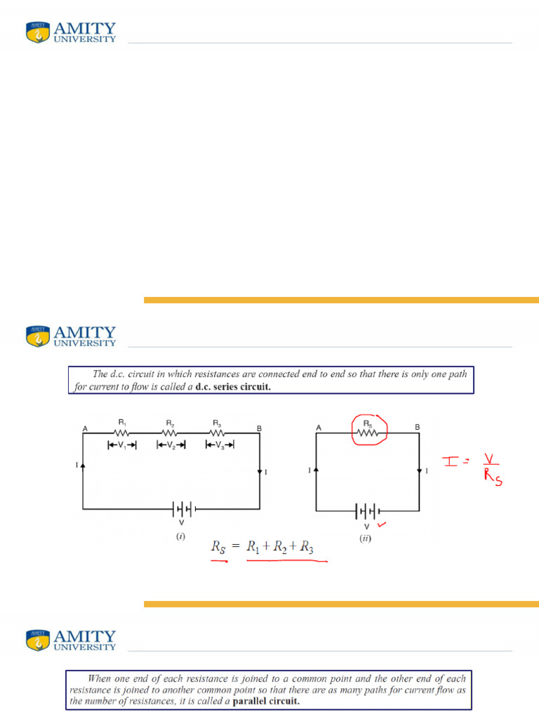 Lecture 2 BEE | PDF | Series And Parallel Circuits | Electrical Network