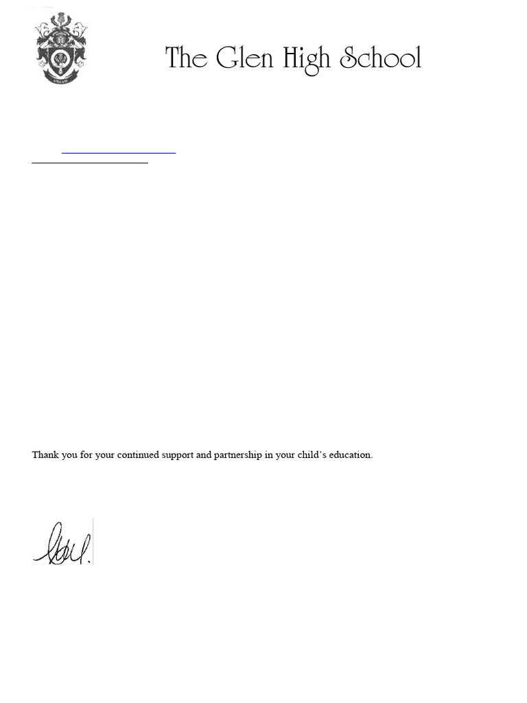 22 October 2024 Letter To Parents Revised End of Year Exam Dates | PDF