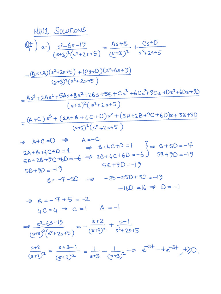 EE381 HW1 Solutions | PDF