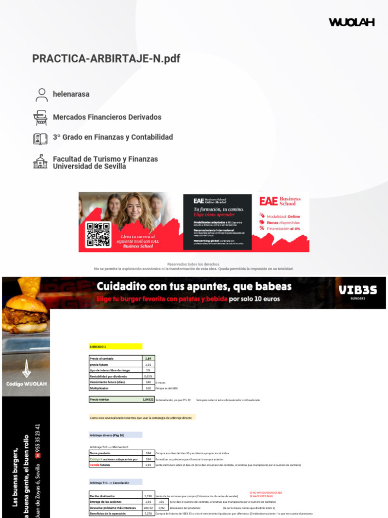 Wuolah Free PRACTICA ARBIRTAJE N | PDF | Compartir (Finanzas) | Arbitraje