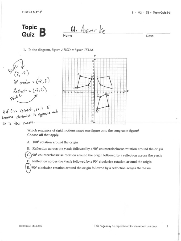 Practice Quiz - Topic B - ANSWER KEY | PDF