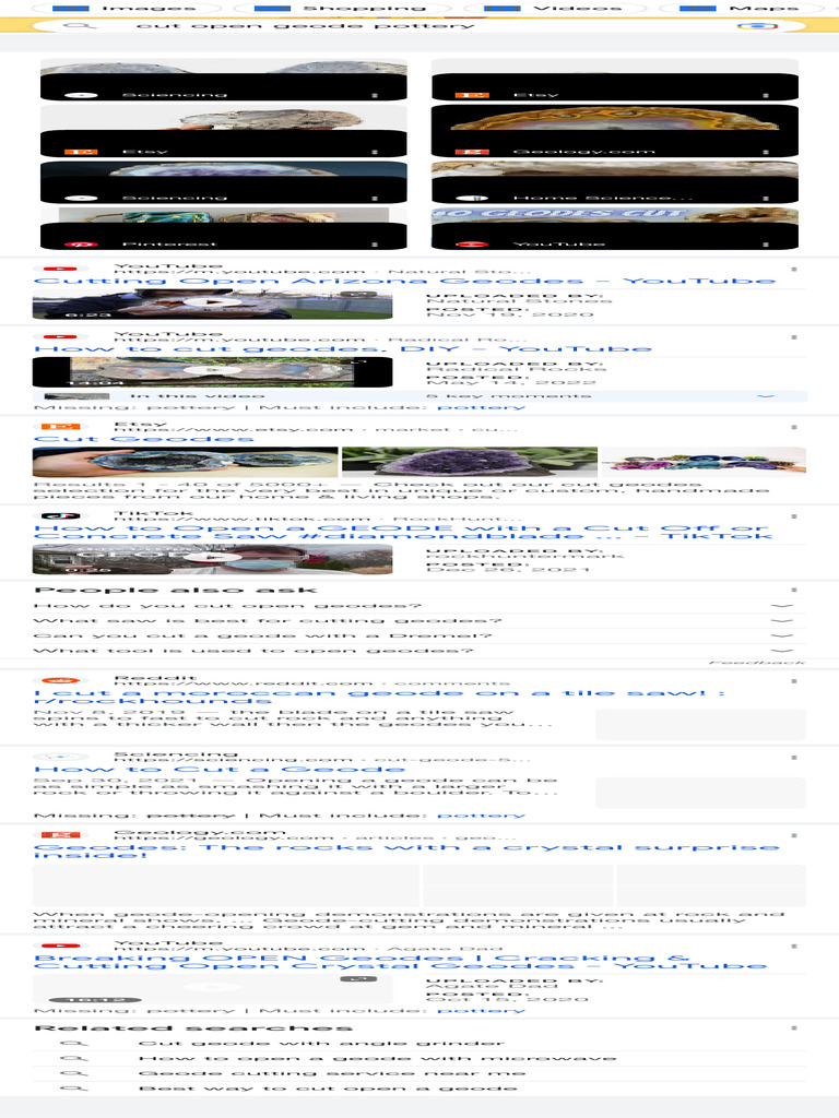 Cutting Open Geode Pottery Guide | PDF | Mineralogy