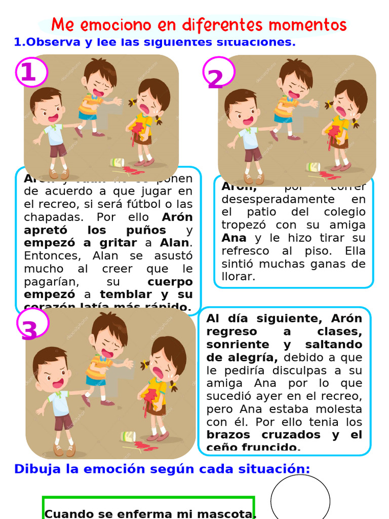 Emociones y su Expresión en Niños | PDF