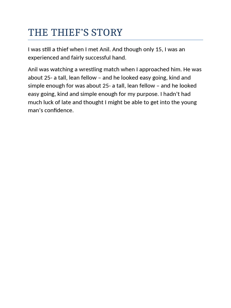 The Thief | PDF | Mystery, Thriller & Crime Fiction