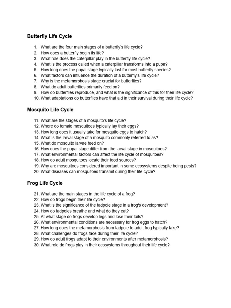 Life Cycles | PDF | Pupa | Butterfly